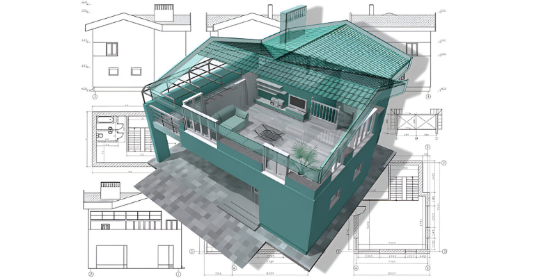Simple House Plans with Rooftop Designs & Floor Plans
