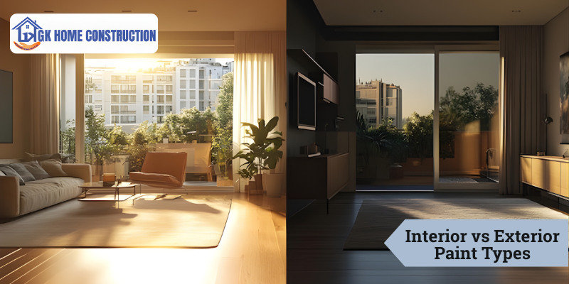 Types of Interior vs Exterior Paints Explained | GK Home Construction